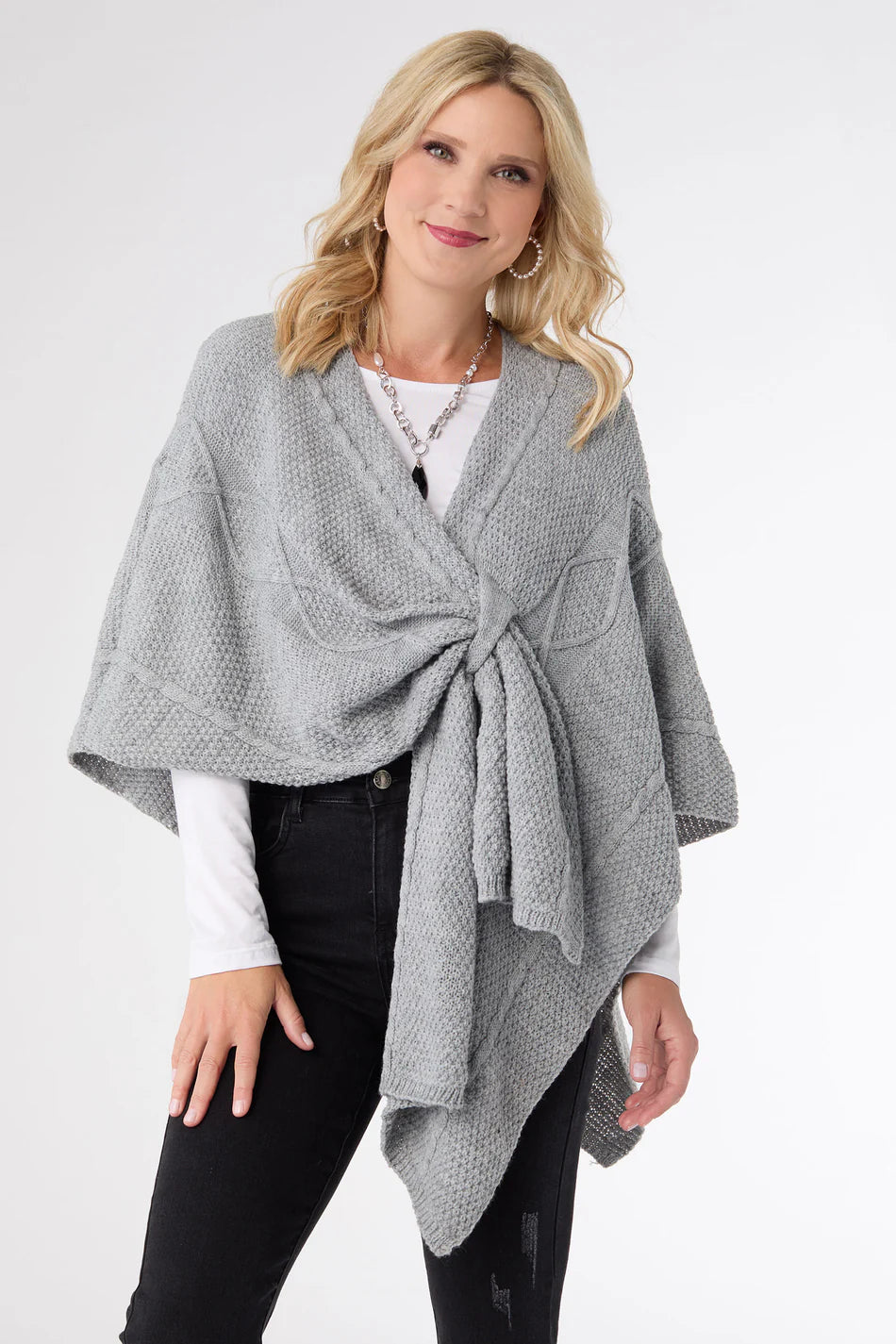 Turin Pull Thru Wrap - Grey– Hattie & Elsie